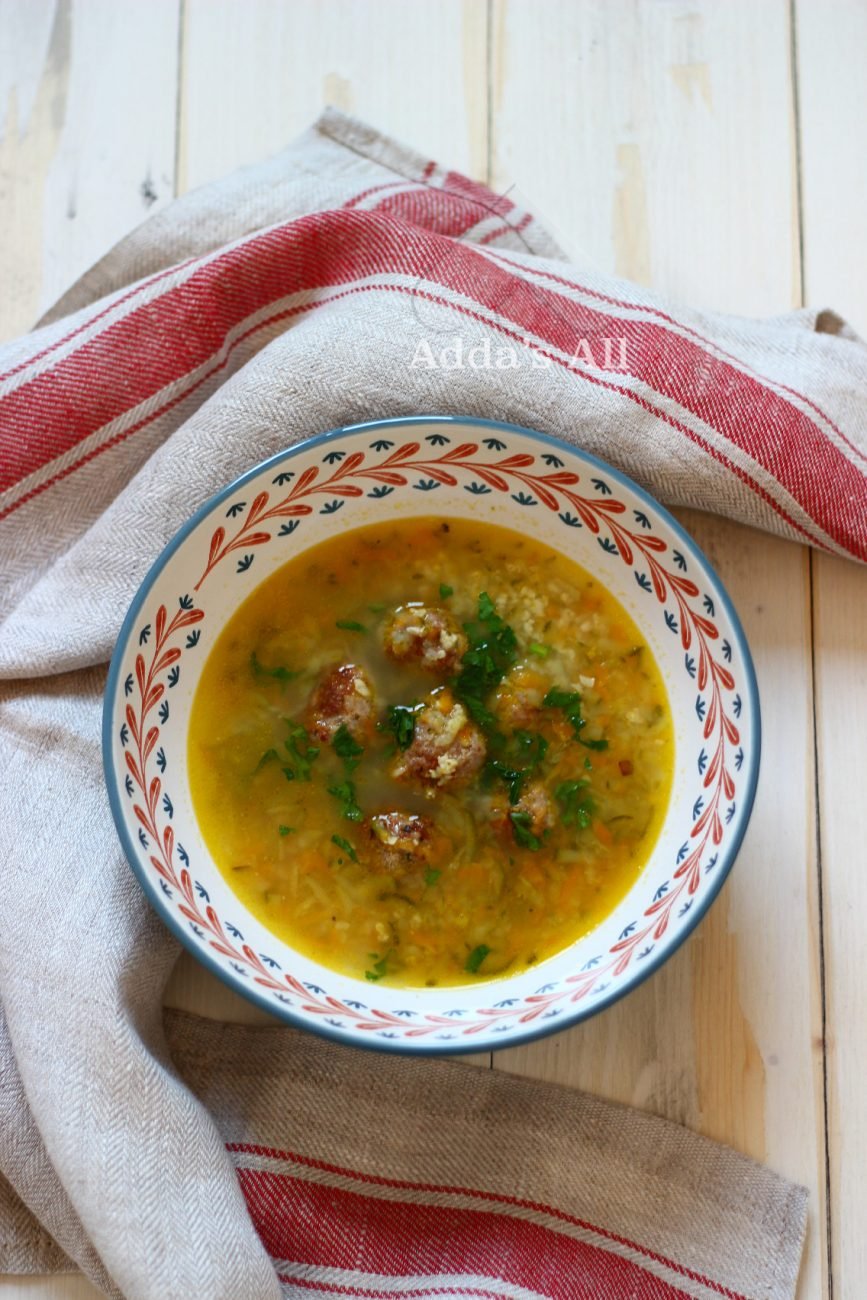 Supë me qofte, mel dhe perime – Adda's All